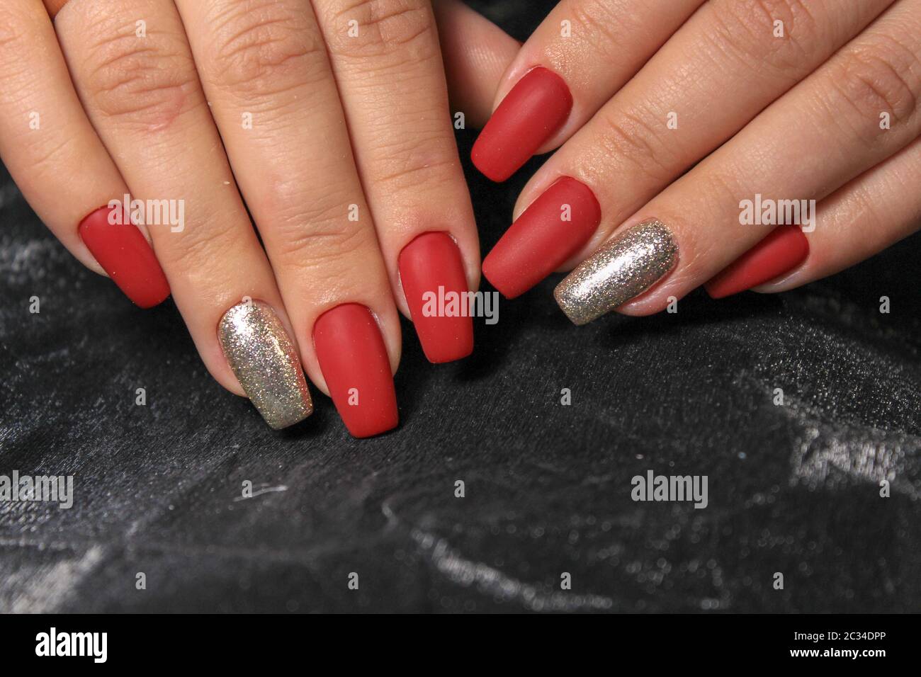 Women's hands with a stylish manicure Stock Photo - Alamy