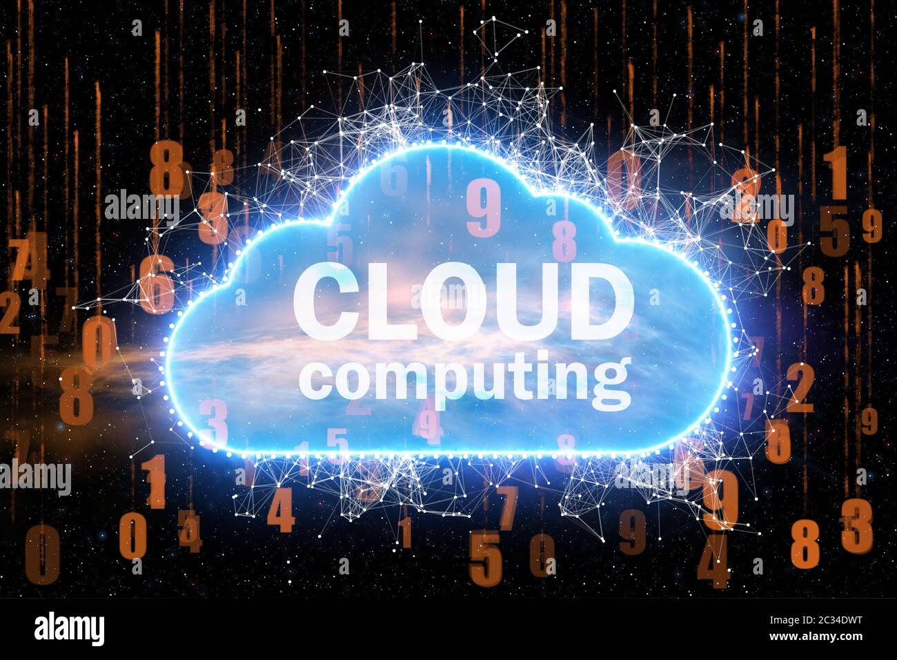 Cloud computing concept - 3d rendering Stock Photo - Alamy