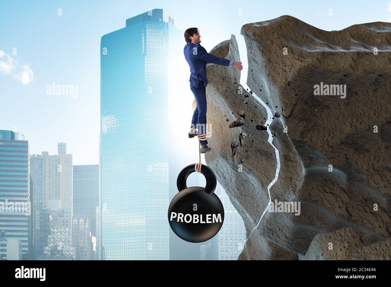 Businessman debt cliff hi-res stock photography and images - Alamy