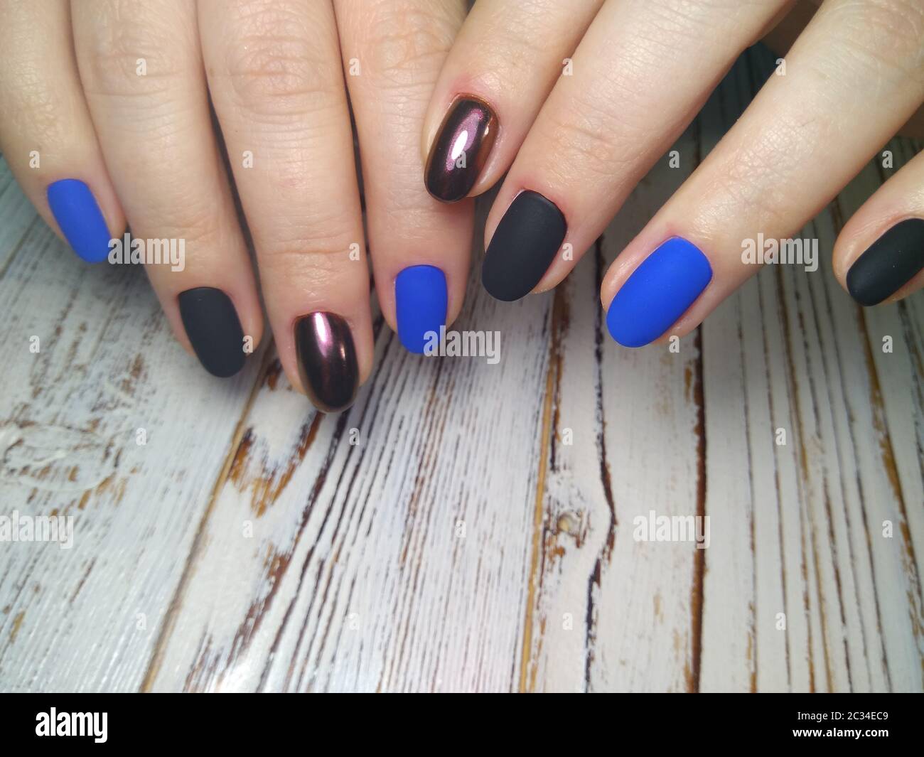 beauty delicate hands with manicure Stock Photo - Alamy