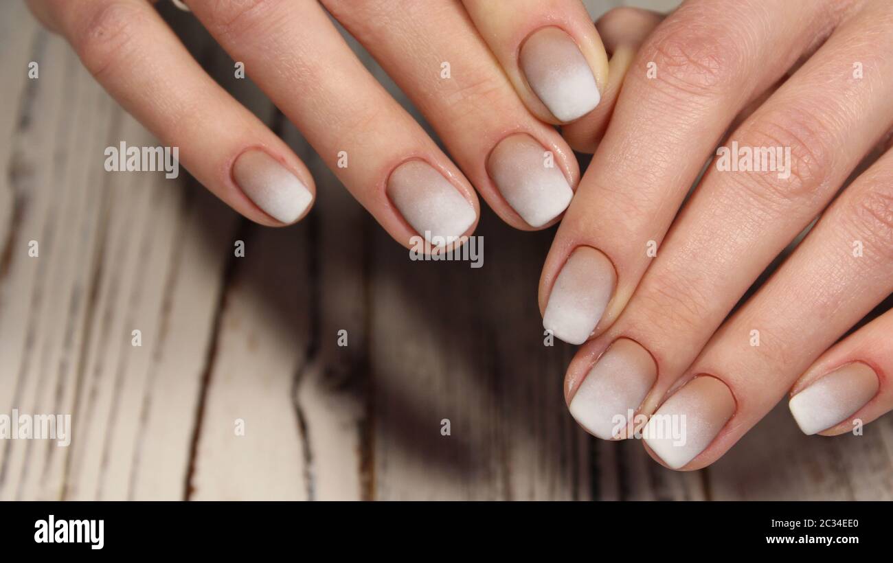 Beautiful Female Hands. Beautiful hand with perfect nail Stock Photo ...