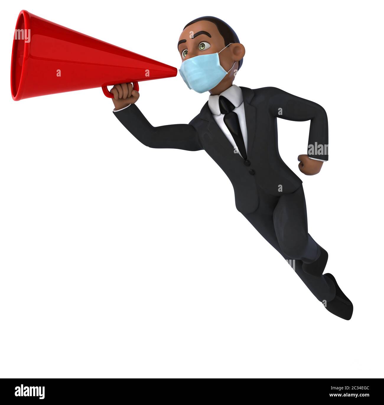 3D illustration of a cartoon character with a mask Stock Photo - Alamy