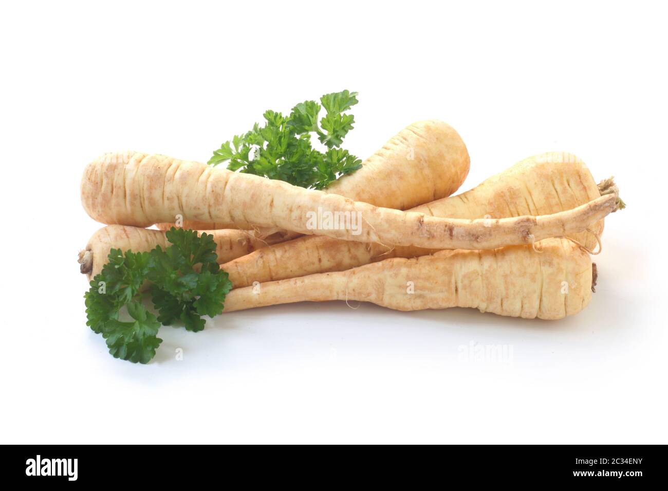 Raw Parsnips Isolated On White Stock Photo - Alamy