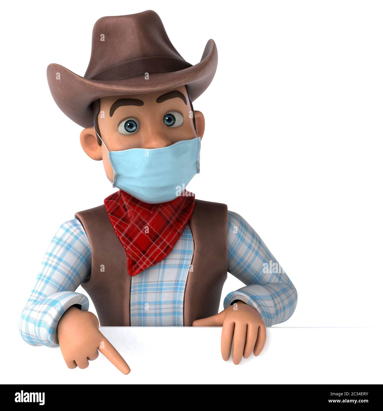 3D illustration of a cartoon character with a mask Stock Photo - Alamy
