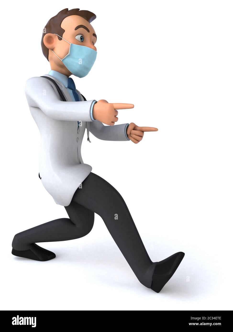 3D illustration of a cartoon character with a mask Stock Photo - Alamy