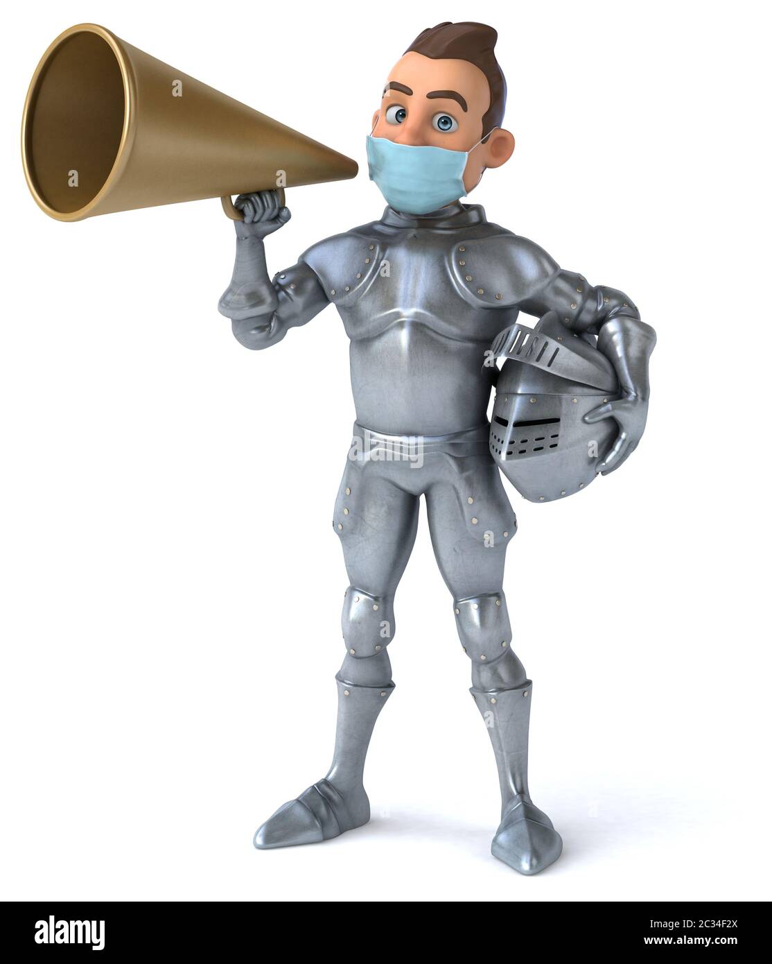 3D illustration of a cartoon character with a mask Stock Photo - Alamy