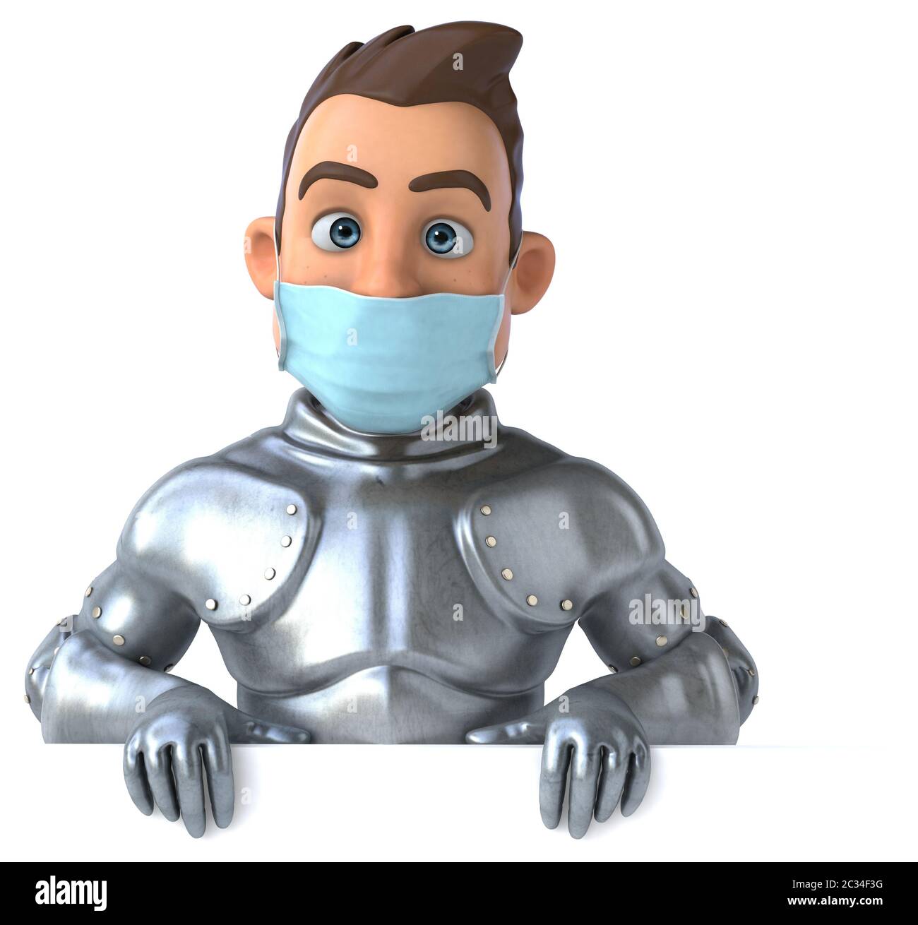 3D illustration of a cartoon character with a mask Stock Photo - Alamy