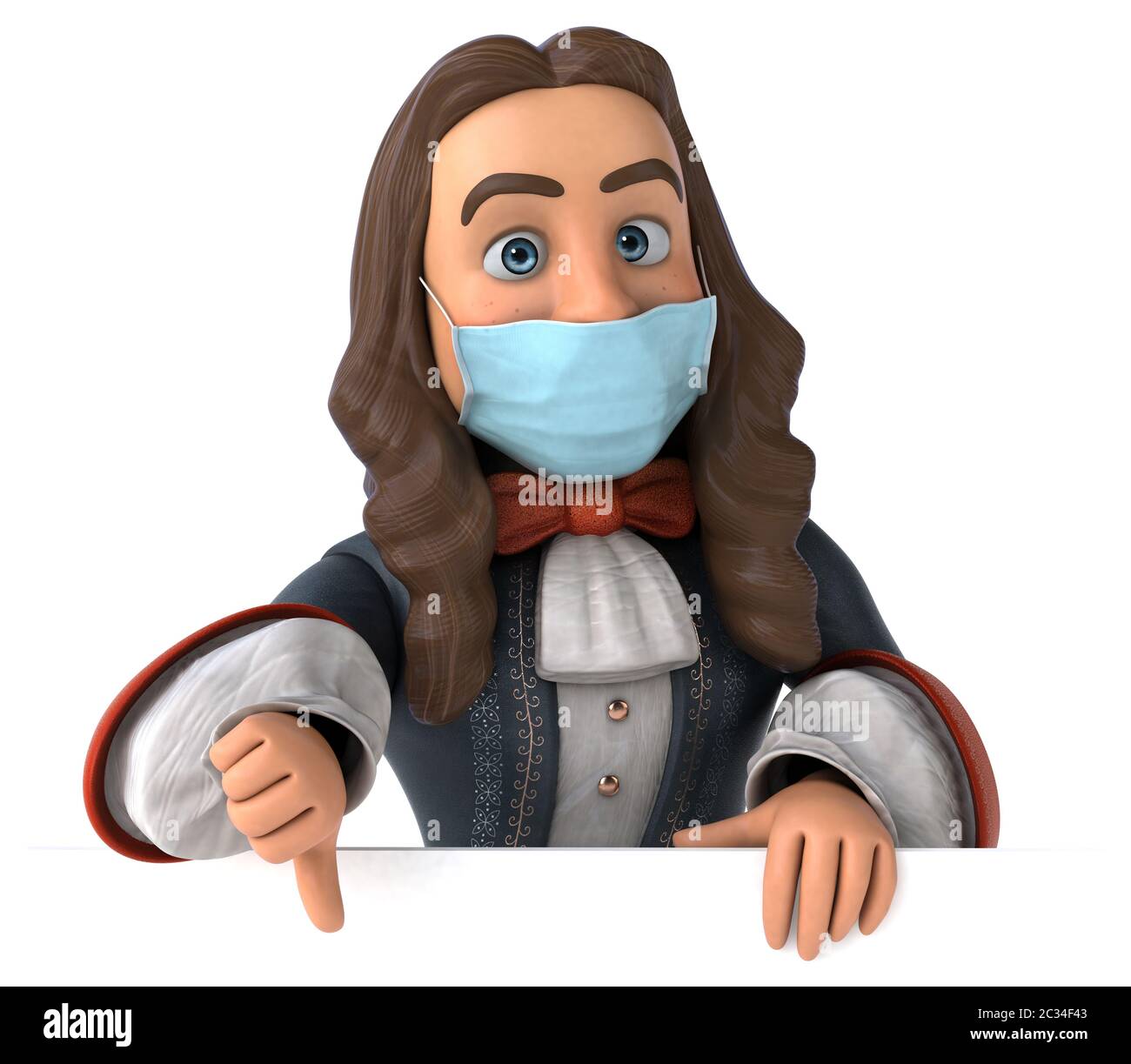 3D illustration of a cartoon character with a mask Stock Photo - Alamy