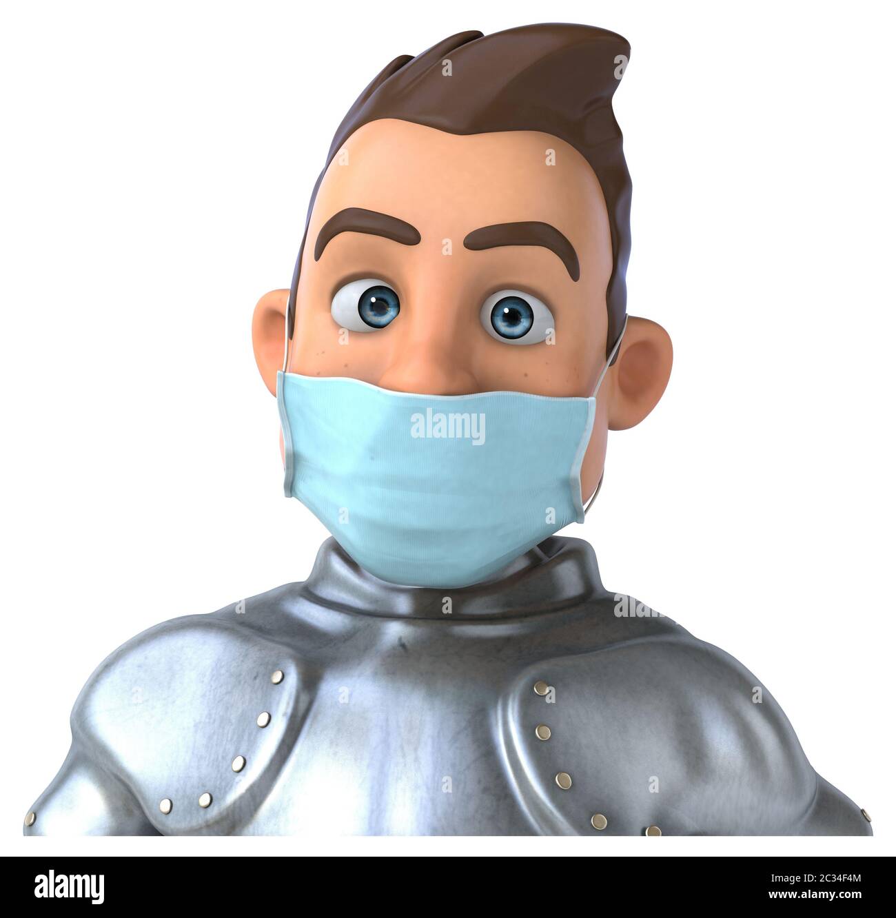 3D illustration of a cartoon character with a mask Stock Photo - Alamy