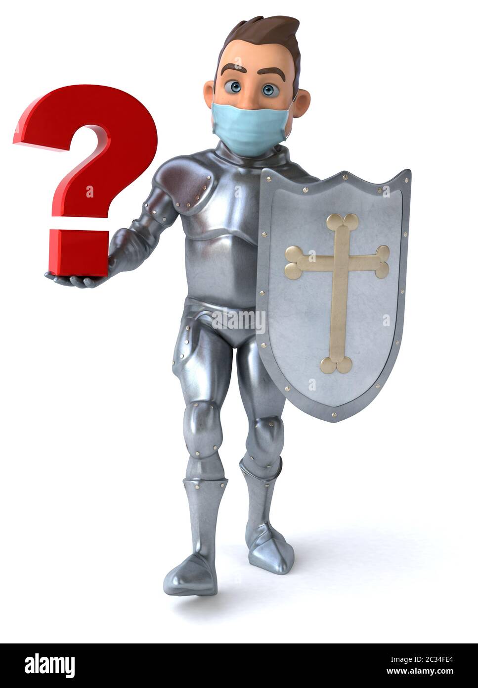 3D illustration of a cartoon character with a mask Stock Photo - Alamy