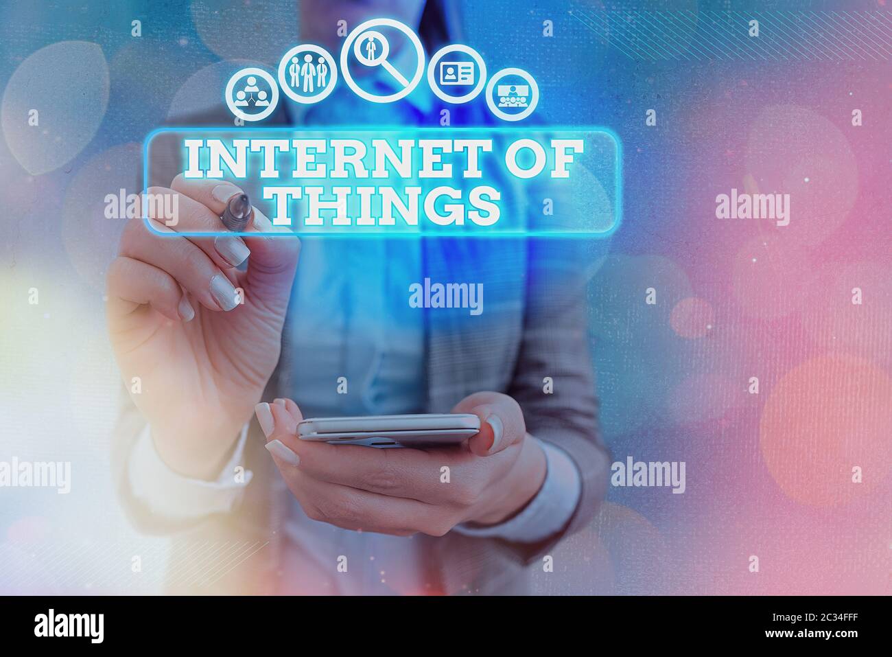 Handwriting text writing Internet Of Things. Conceptual photo network ...