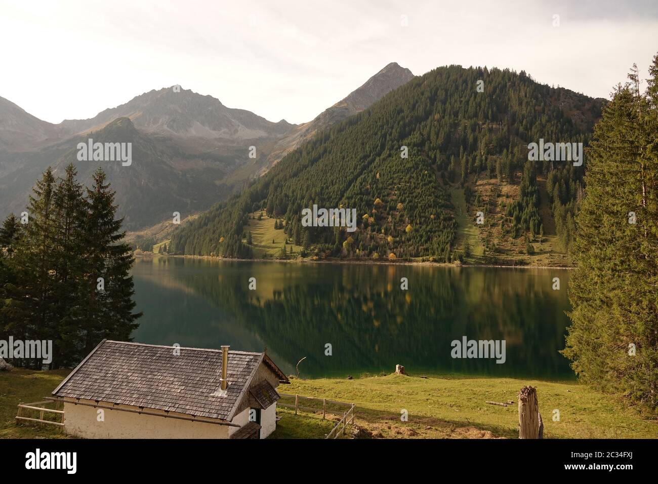 on the lakeside in the Tyrolean mountains in Austria Stock Photo - Alamy