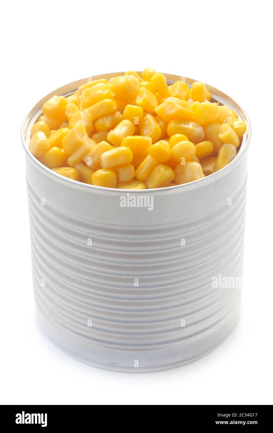 Maize in tin can hi-res stock photography and images - Alamy