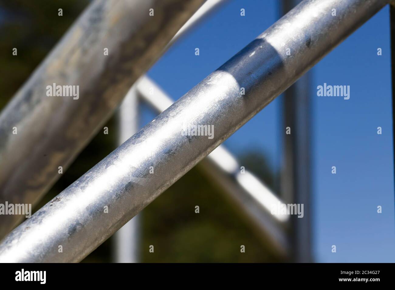 metal construction made of several elements connected together by a ...