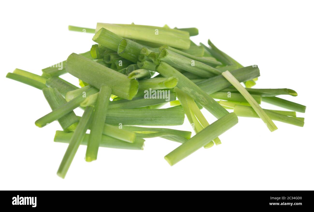 Green onion isolated on white background Stock Photo - Alamy