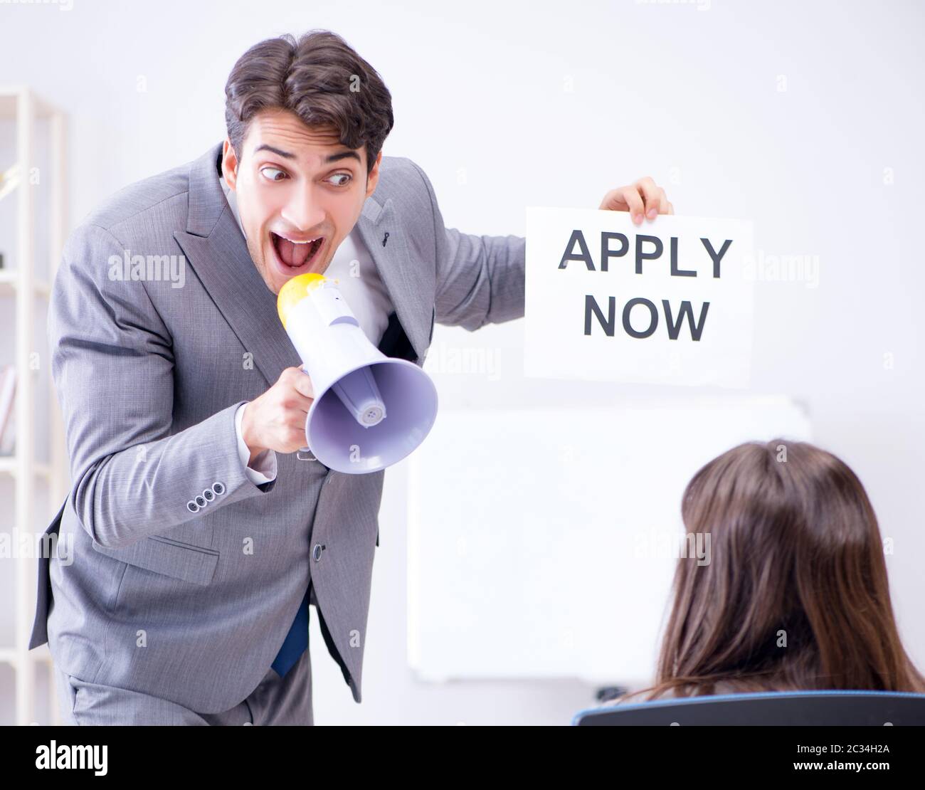 The business people in recruitment concept Stock Photo - Alamy