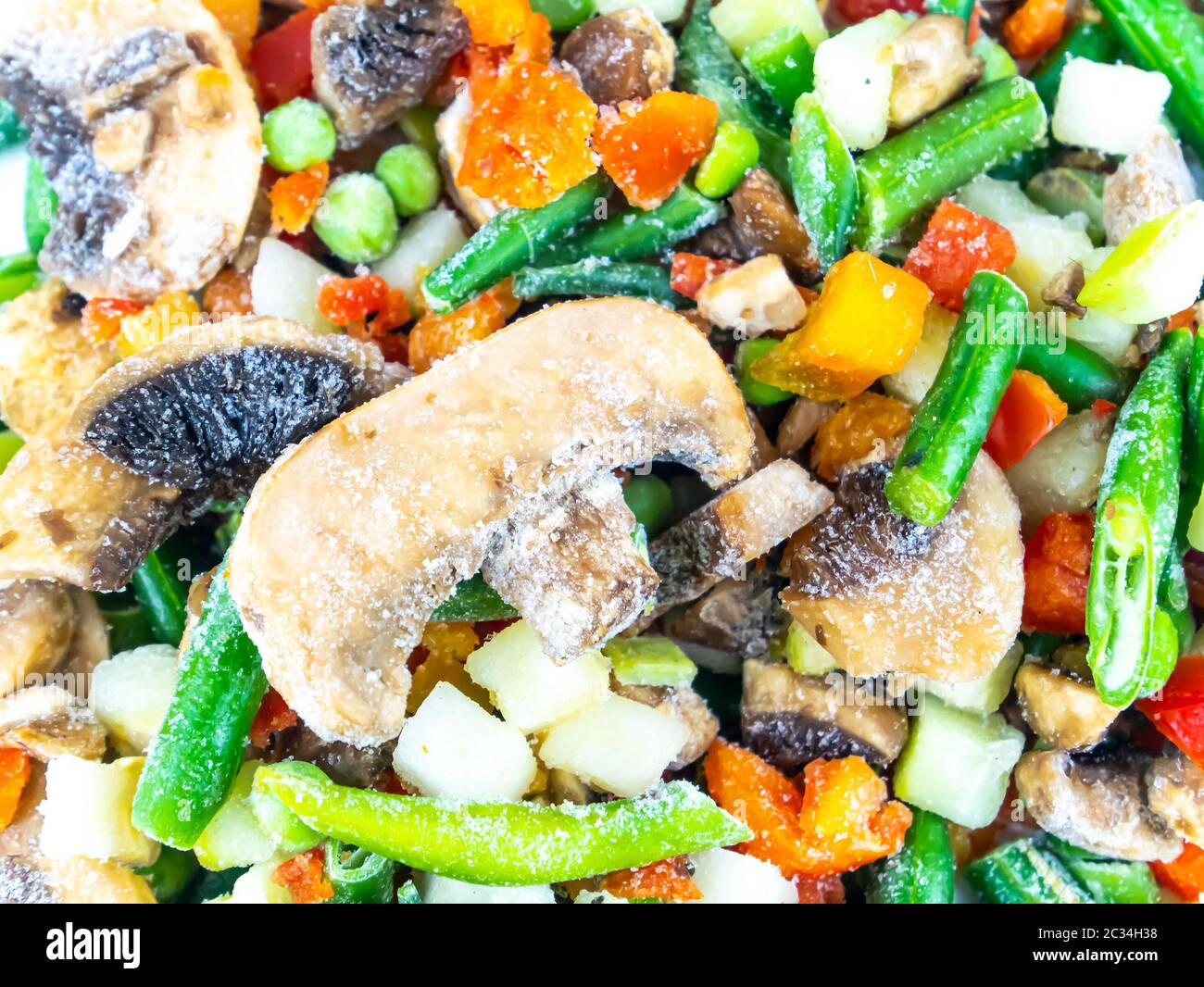 Frozen vegetables on a white background with place for text. Food photo ...
