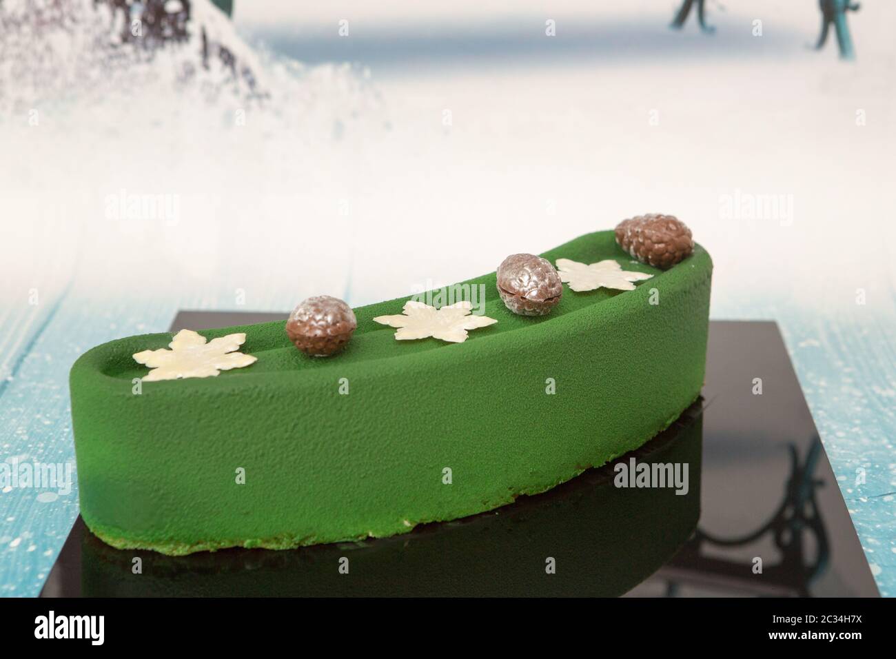 Delicious modern French mousse cake Picture for a menu or directory of ...