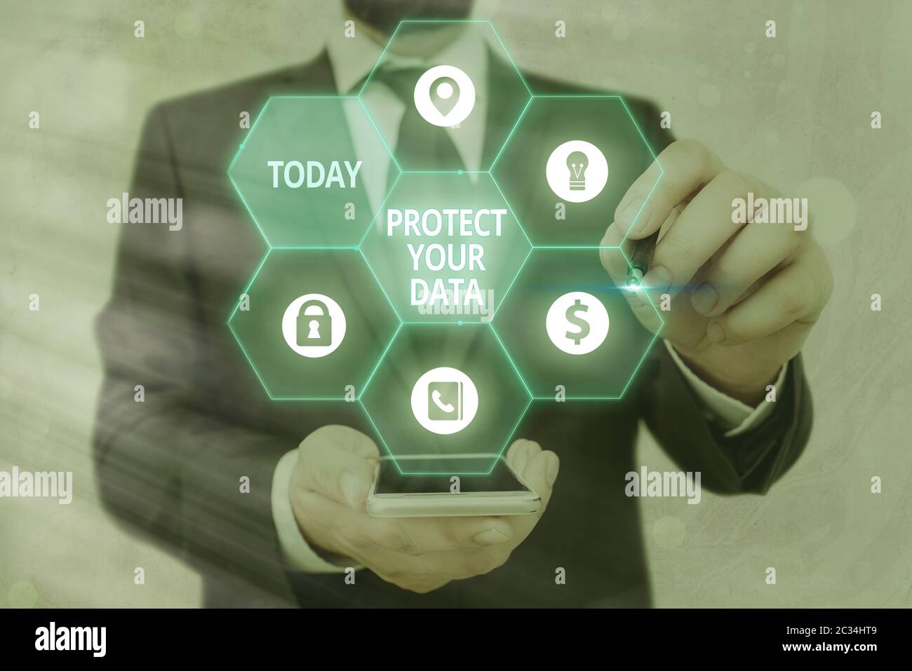 Handwriting text writing Protect Your Data. Conceptual photo cyber ...