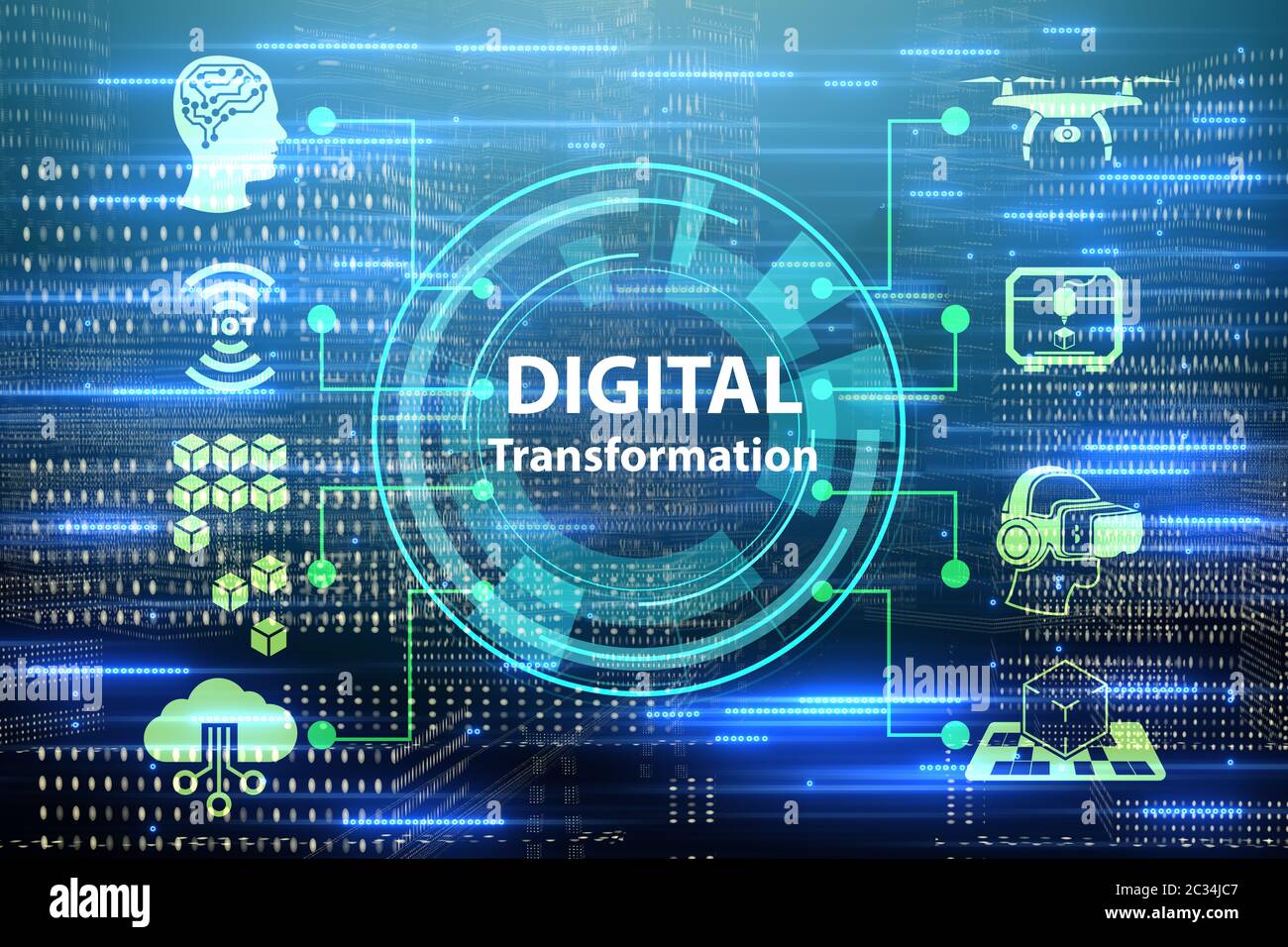 Digital transformation concept - 3d rendering Stock Photo - Alamy