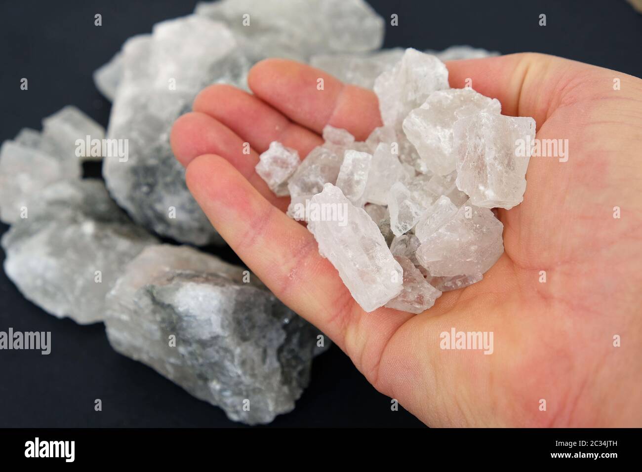 salt and weight gain, large pieces of salt and tape measure Stock Photo ...