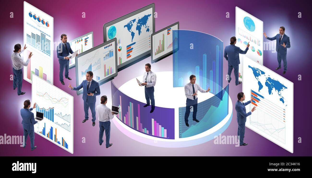 Trader working in technical visualization environment Stock Photo - Alamy
