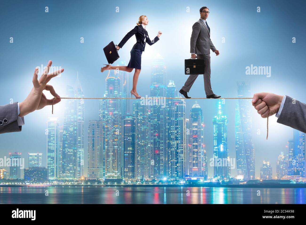 Nervous woman walking hi-res stock photography and images - Alamy