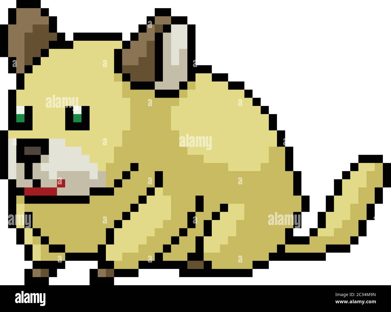 vector pixel art rodent pet isolated cartoon Stock Vector Image & Art ...