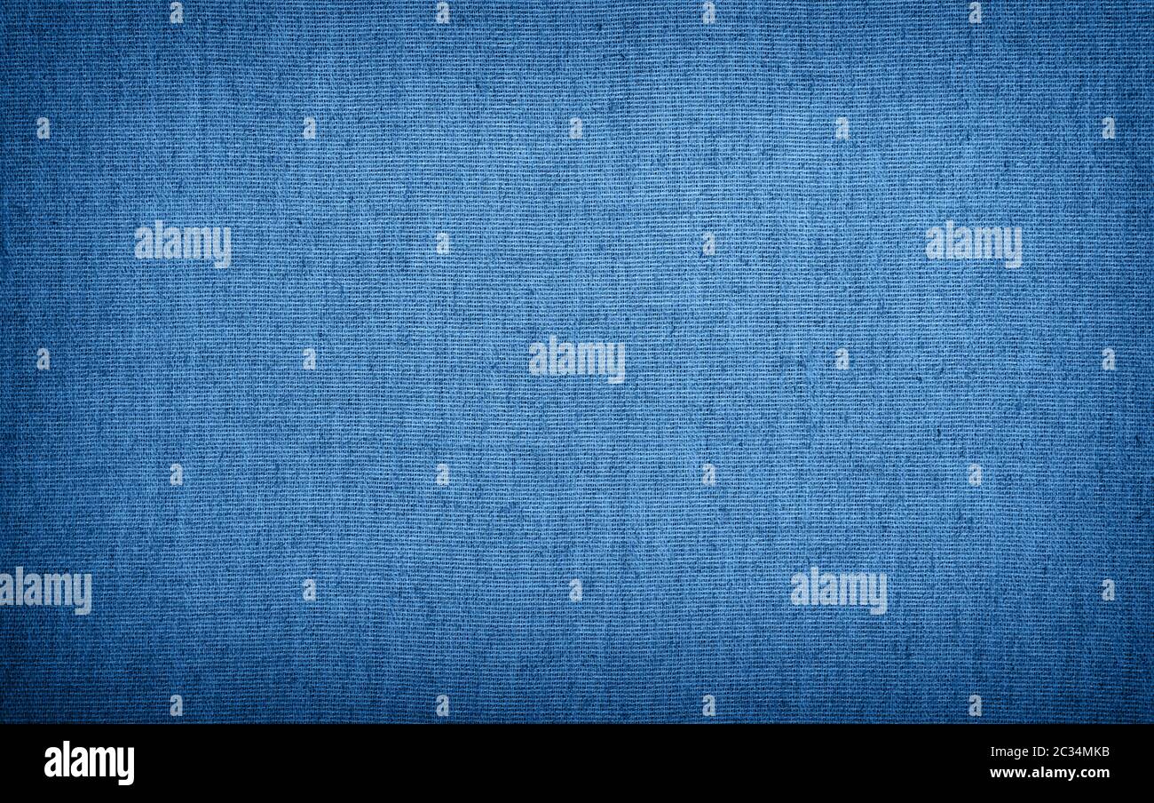 Natural rustic blue toned classic flax linen fabric textile sackcloth ...