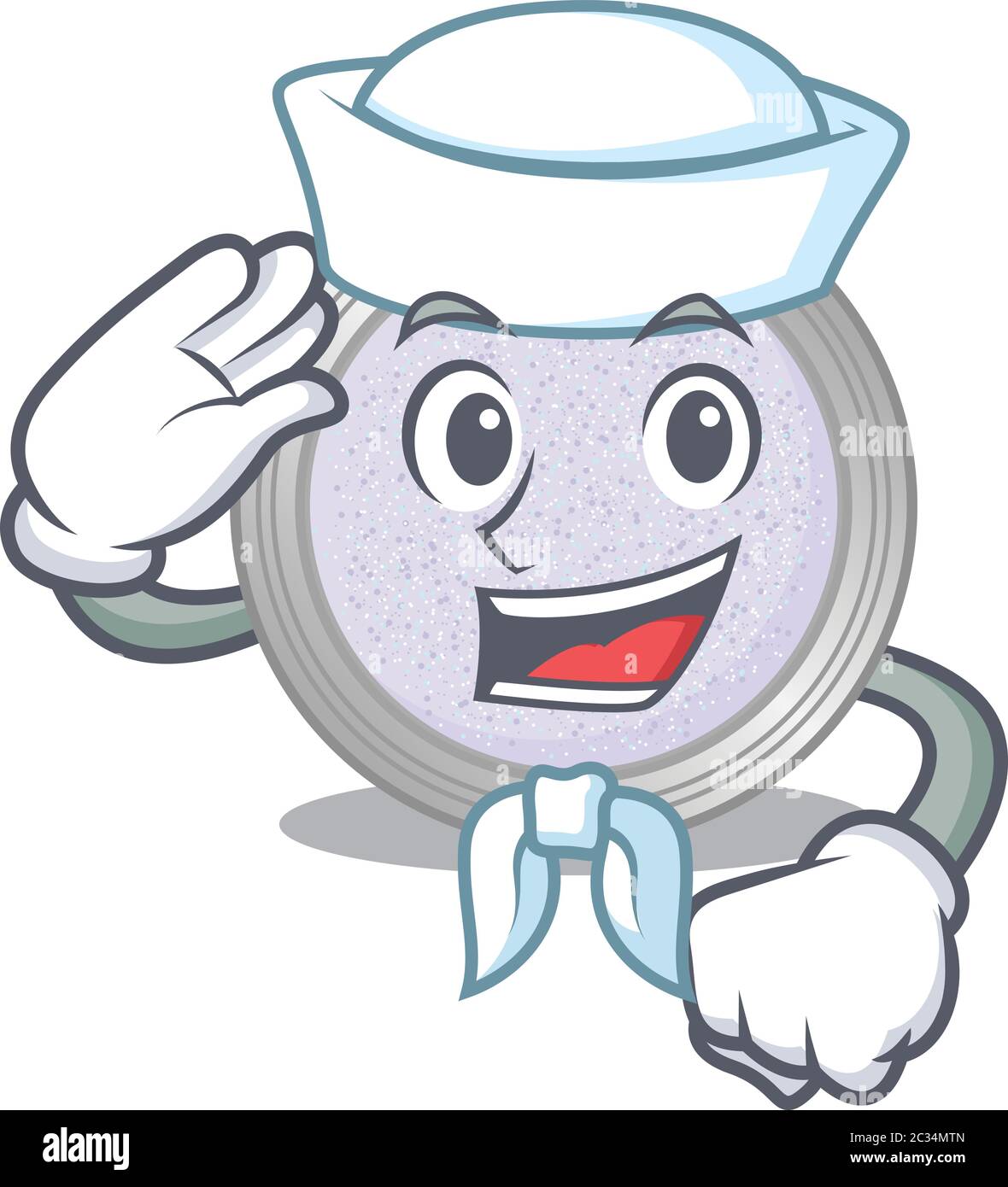 Smiley sailor cartoon character of glitter eyeshadow wearing white hat ...