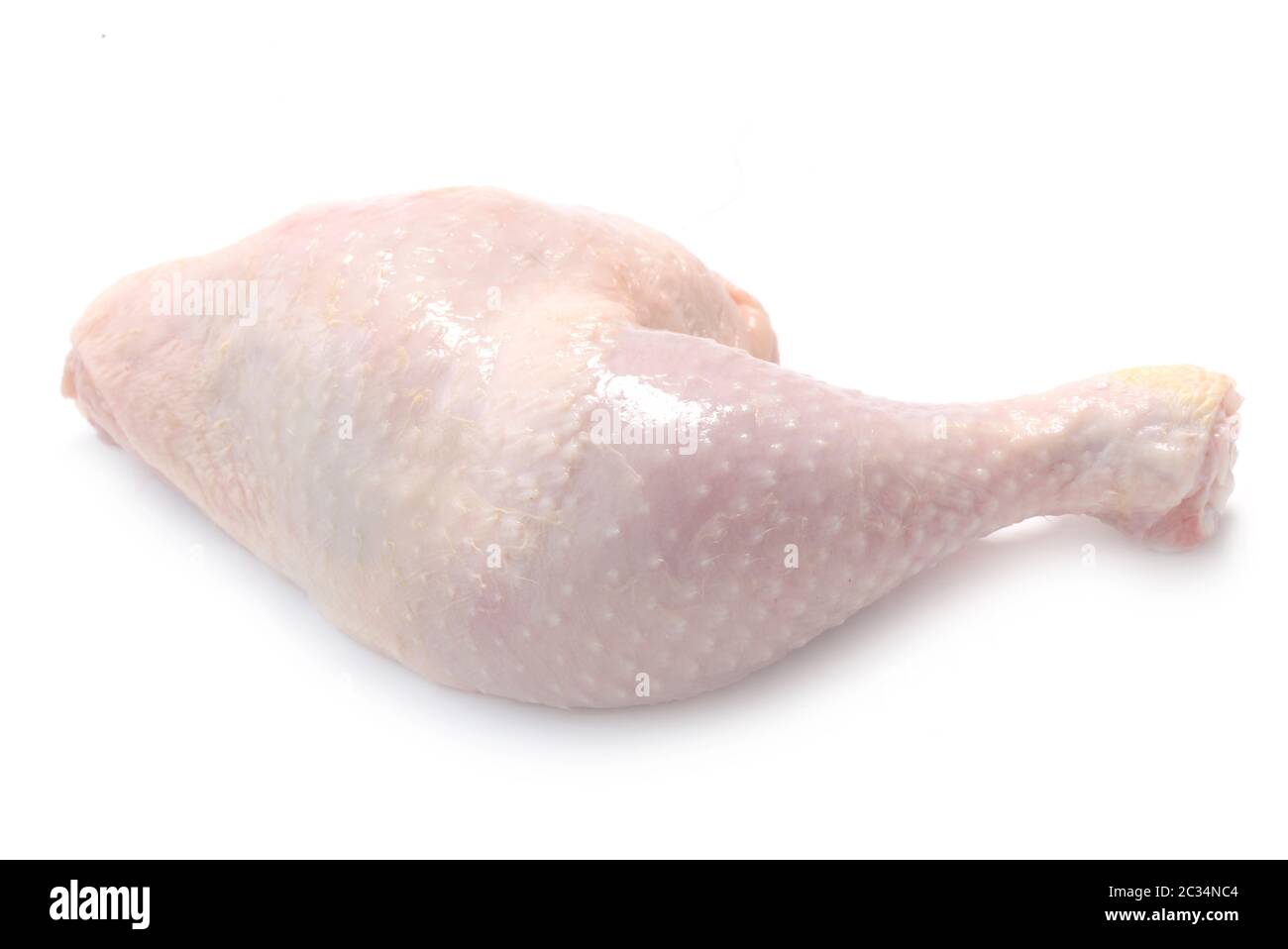 Raw Chicken Leg Isolated On White Stock Photo - Alamy