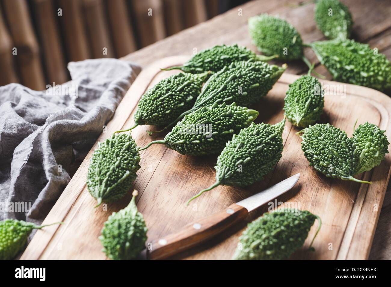 Fresh bitter melon Stock Photo - Alamy