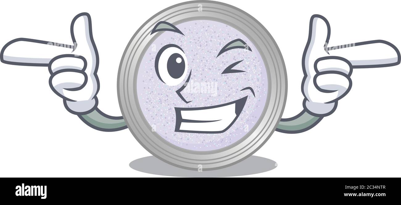 Cartoon design of glitter eyeshadow showing funny face with wink eye ...
