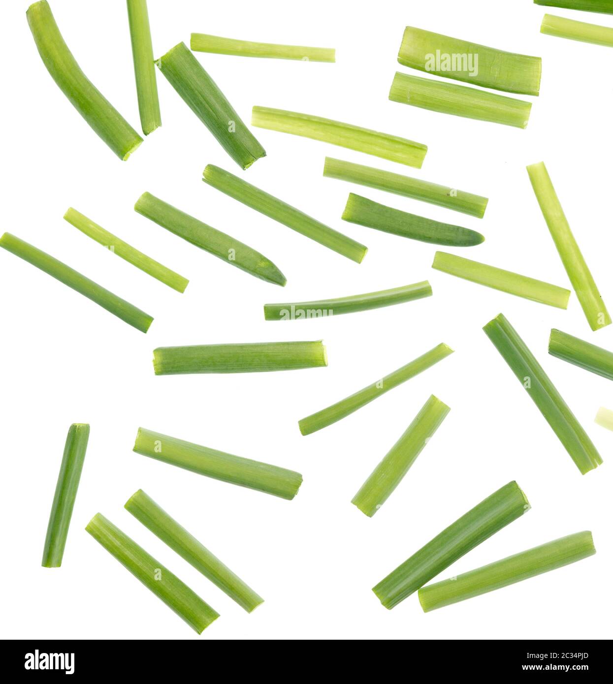 Green onion isolated on white background Stock Photo - Alamy
