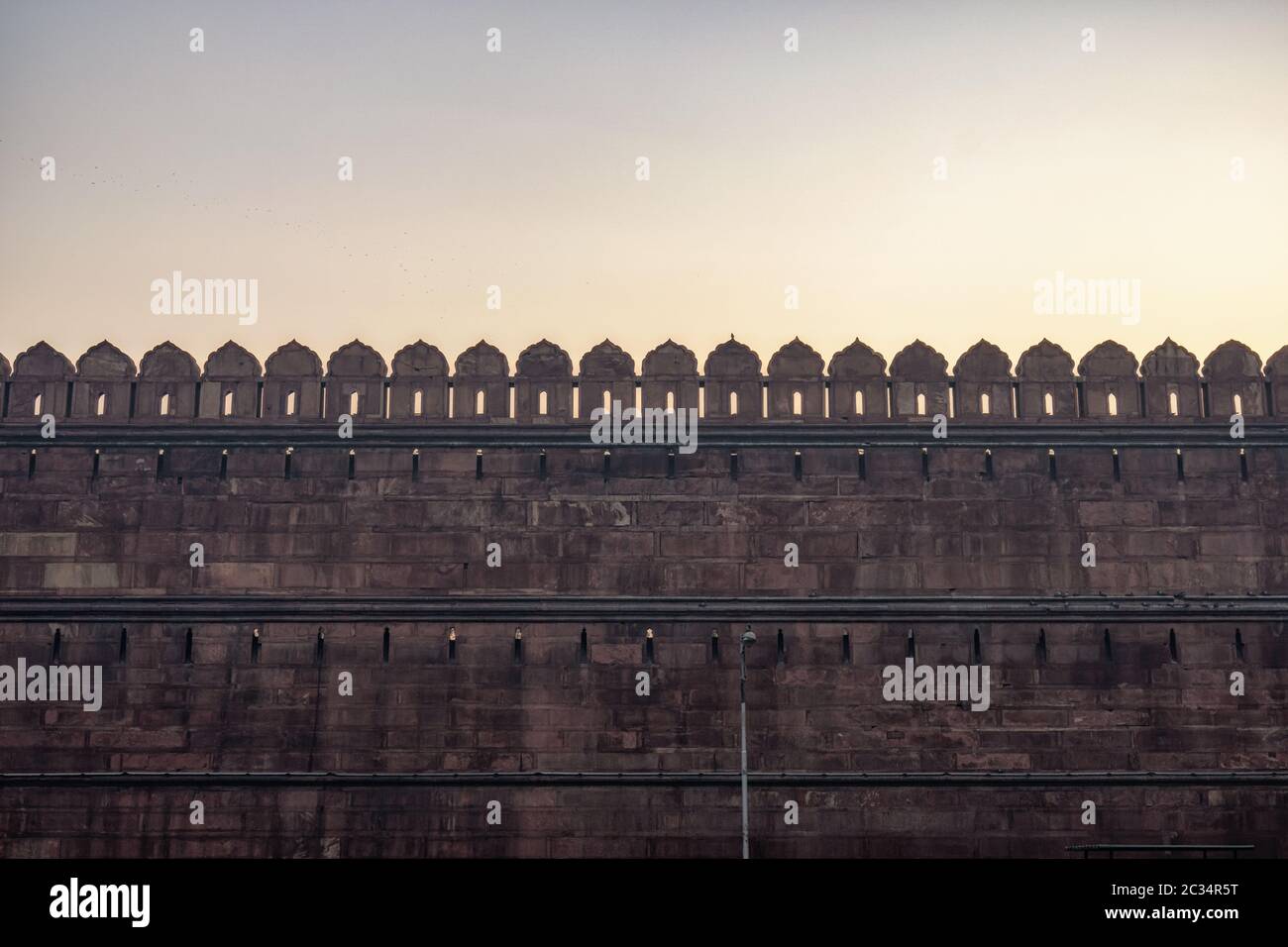 red fort fortress wall Stock Photo - Alamy