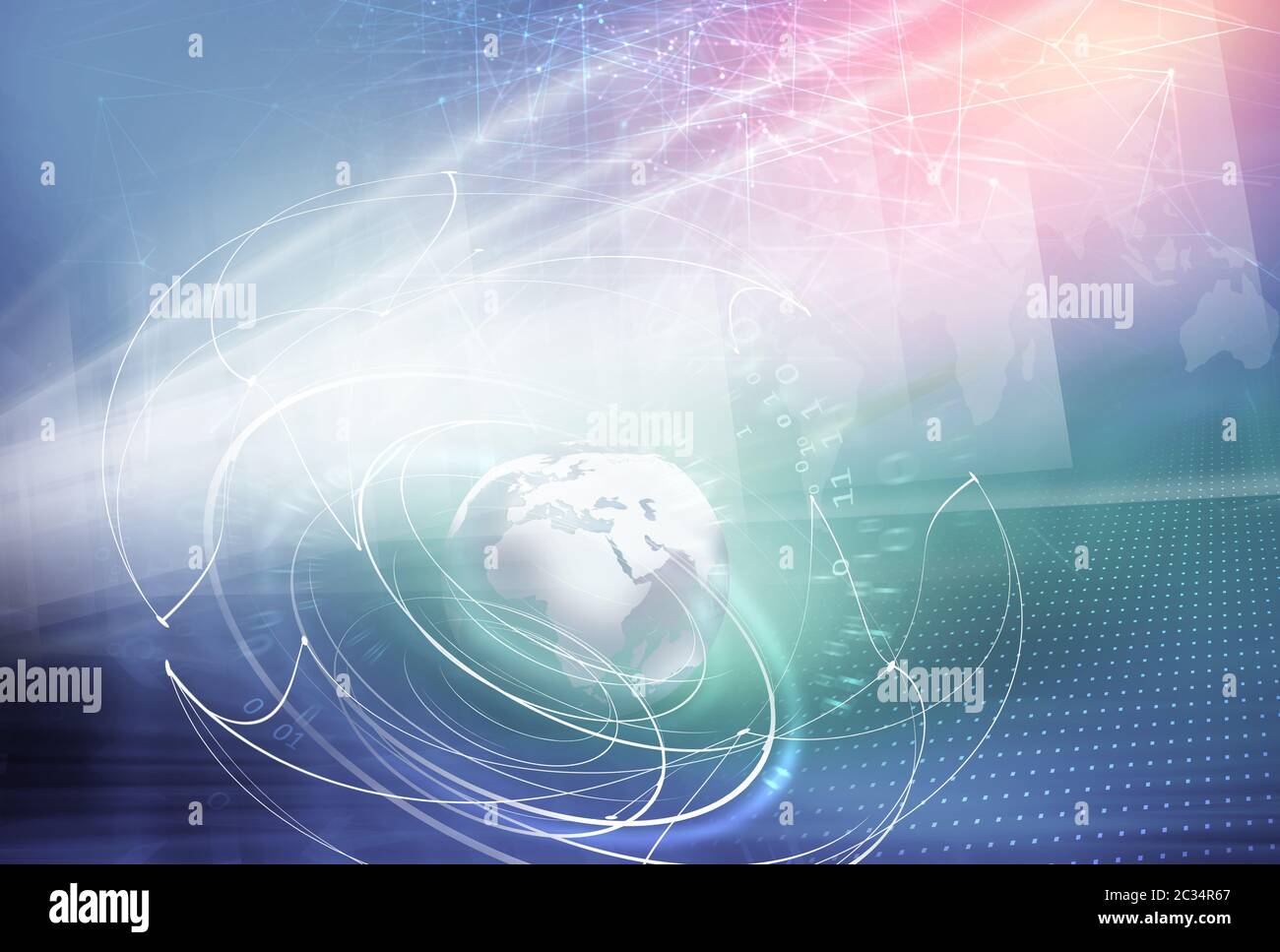 Global Internet connection background through the world Stock Photo - Alamy