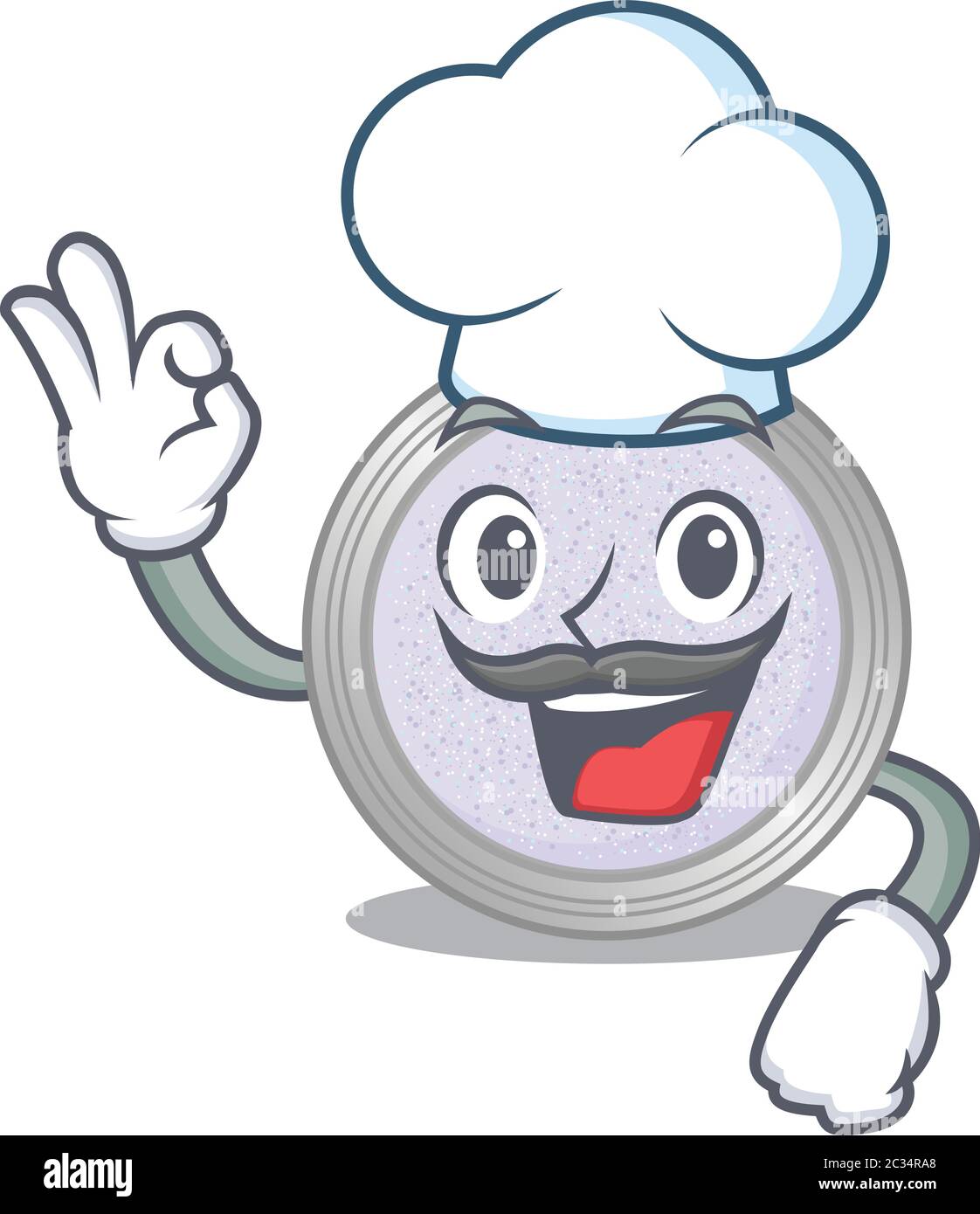 Talented glitter eyeshadow chef cartoon drawing wearing chef hat Stock ...
