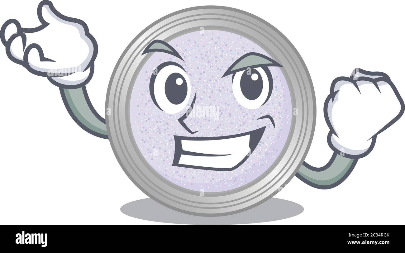 A funny cartoon design concept of glitter eyeshadow with happy face ...