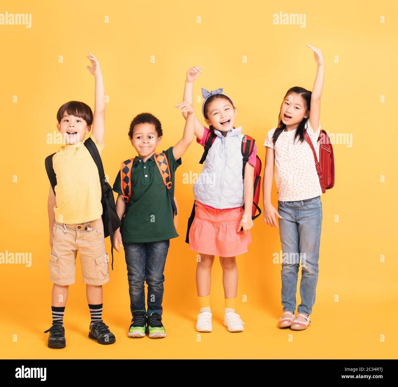 African school children hands up hi-res stock photography and images ...