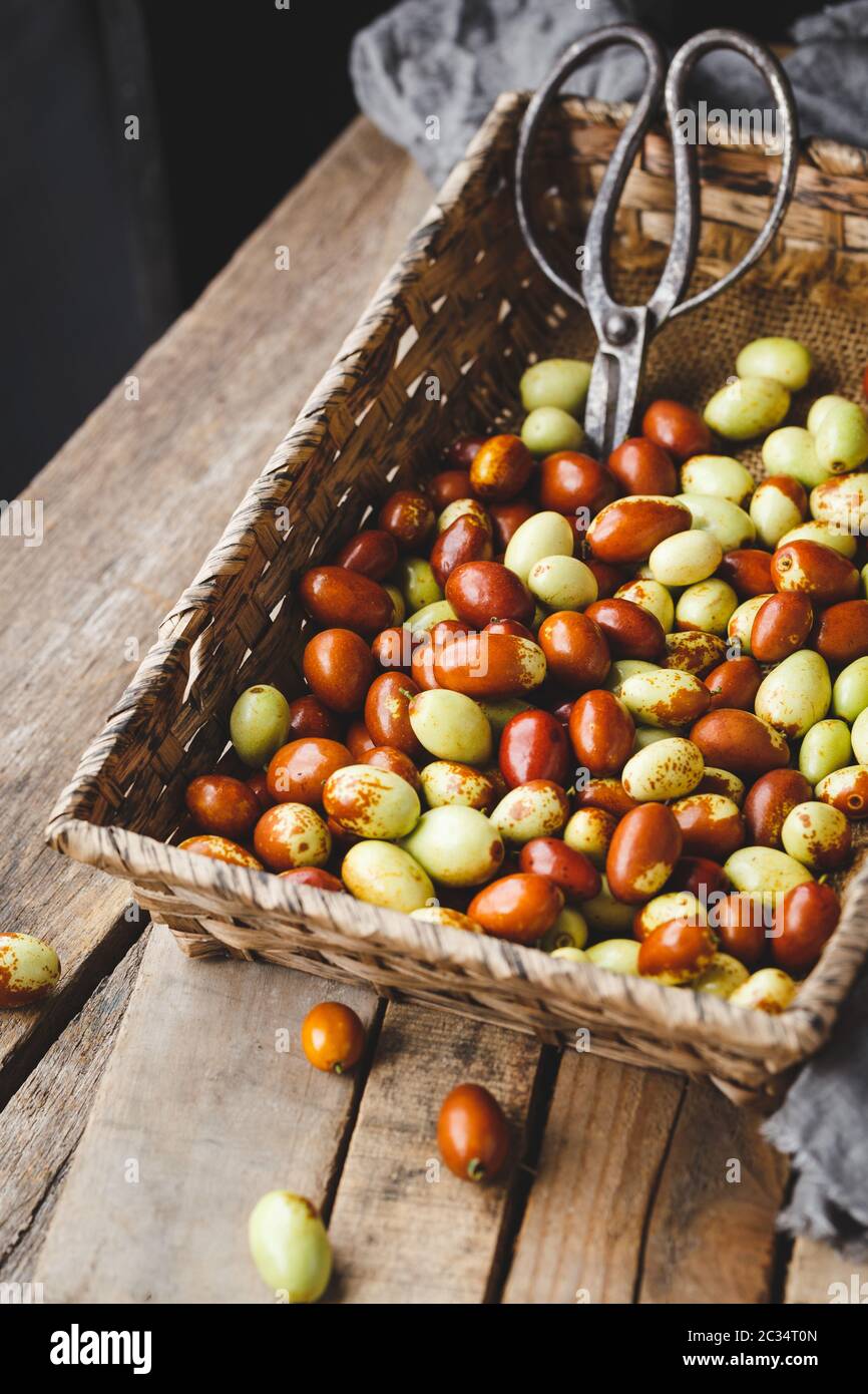 Chinese date fruits-Ziziphus jujuba fruits Stock Photo - Alamy
