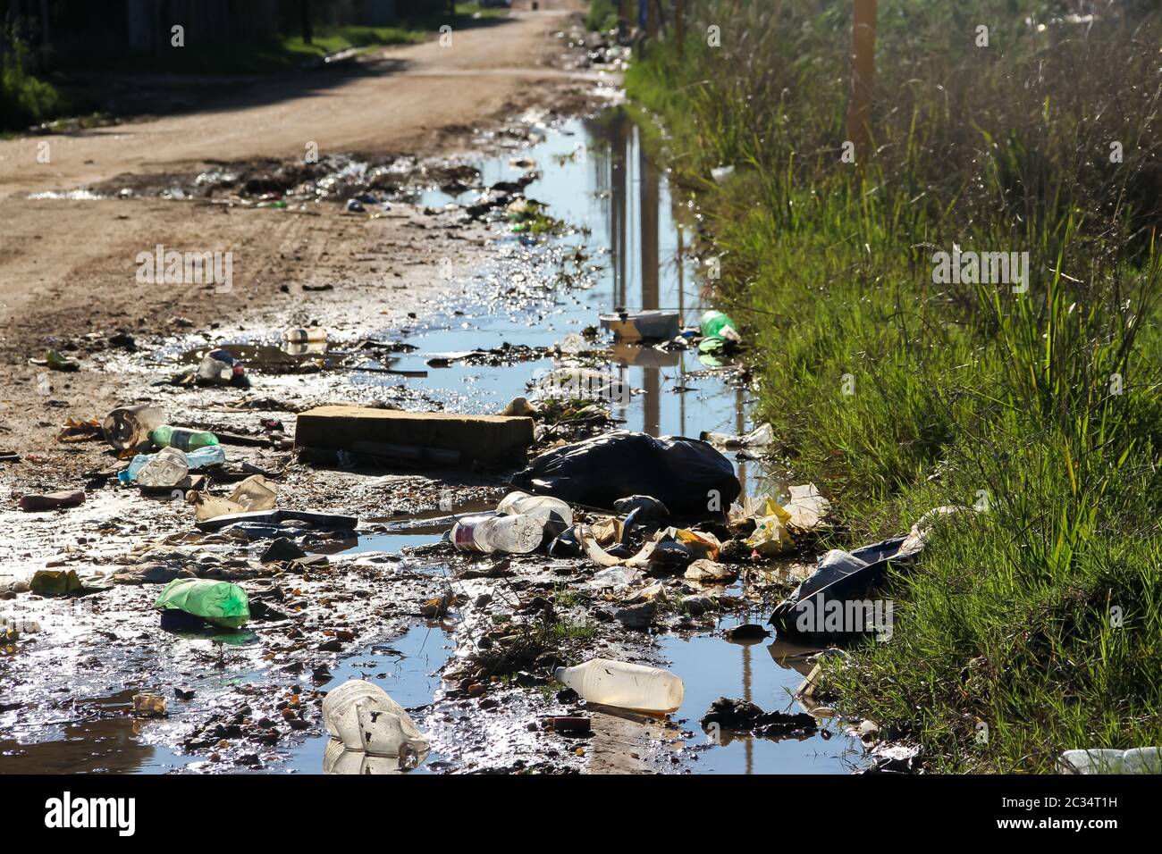landfill with human waste that contaminates the environment Stock Photo ...