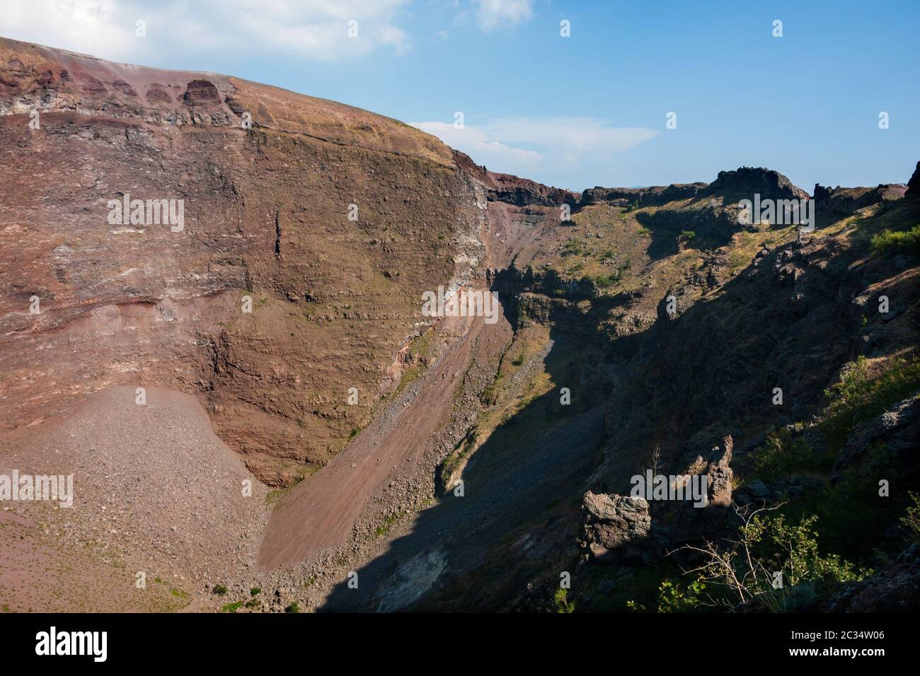 The crater of Mount Vesuvius. Naples, Italy Stock Photo - Alamy