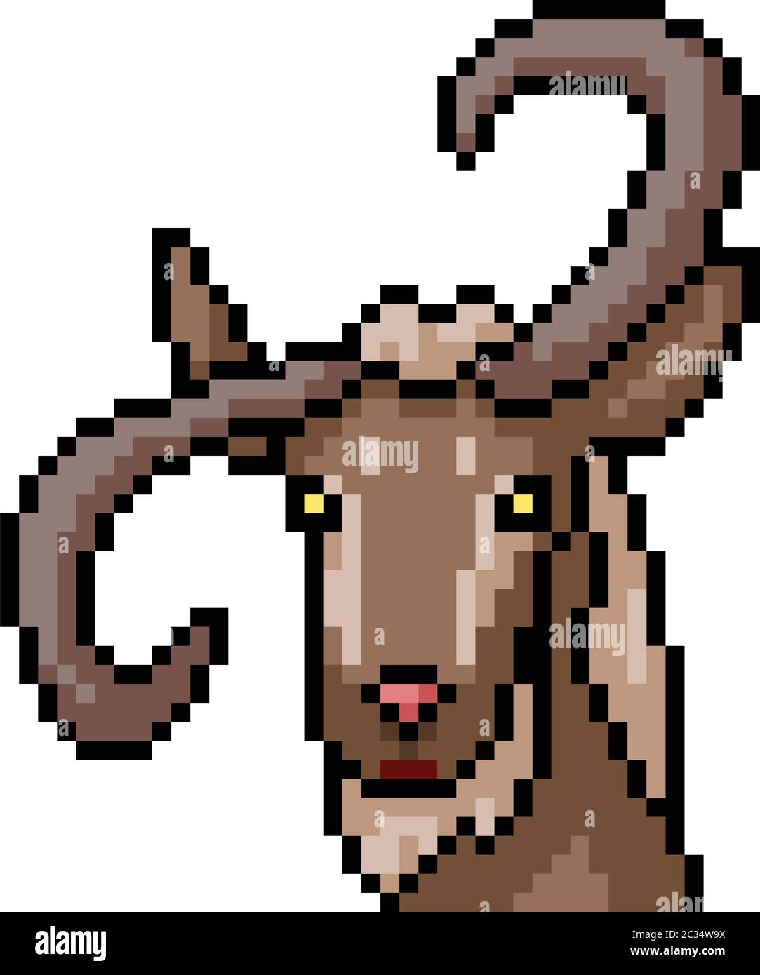 Goat head cartoon Stock Vector Images - Alamy