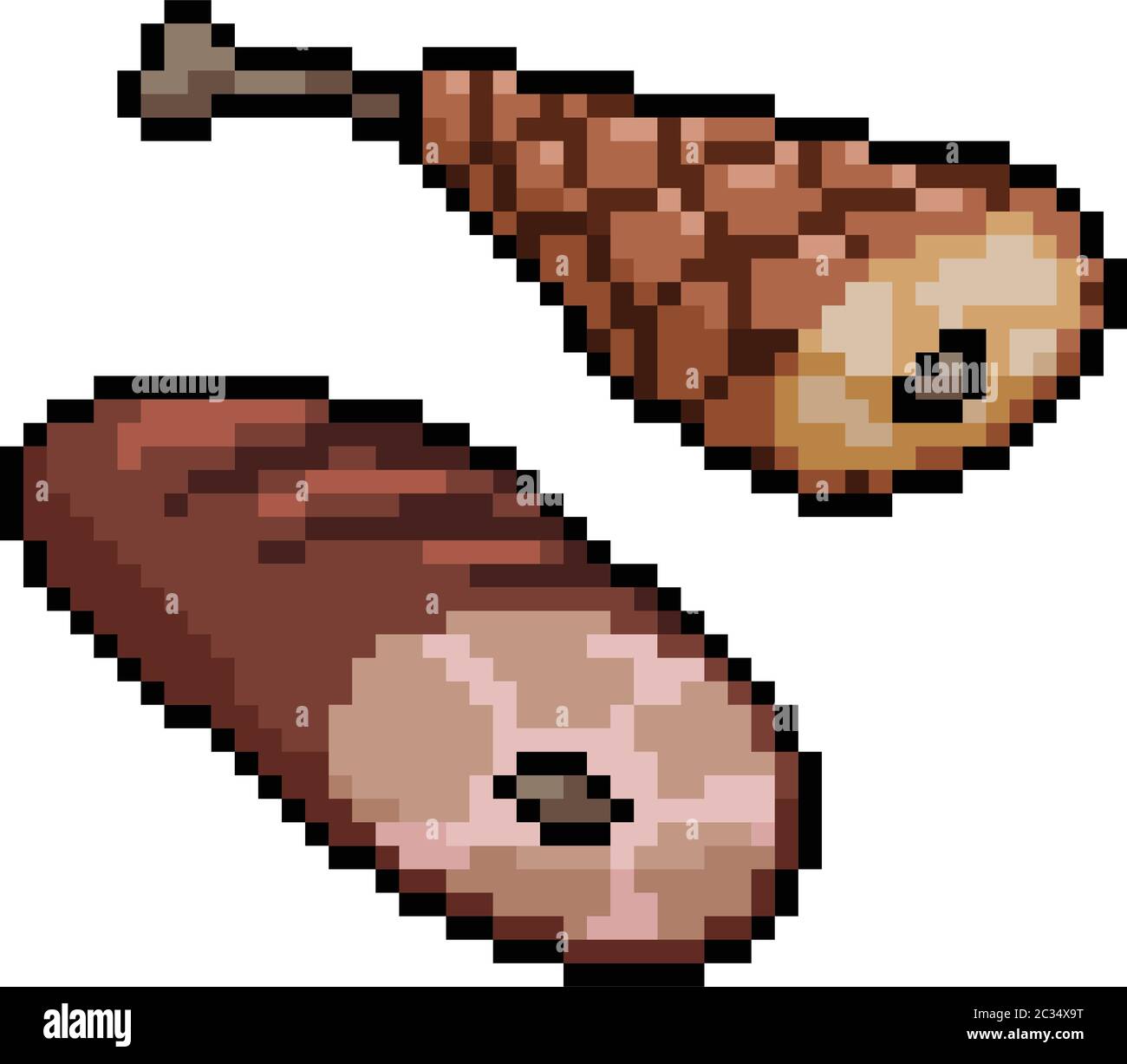 Minecraft Steak Pixel Art
