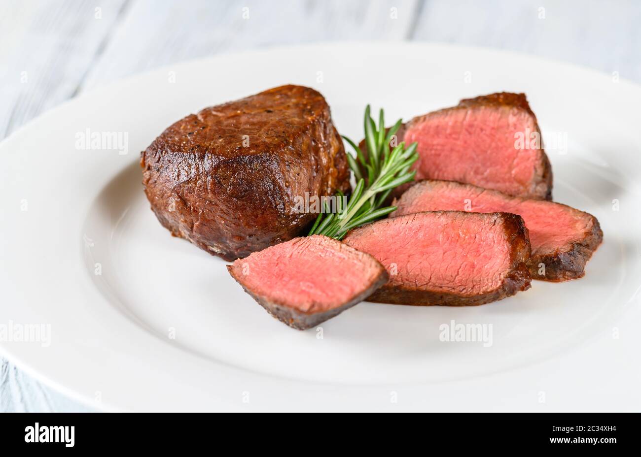 Filet mignon plate white background hi-res stock photography and images - Alamy