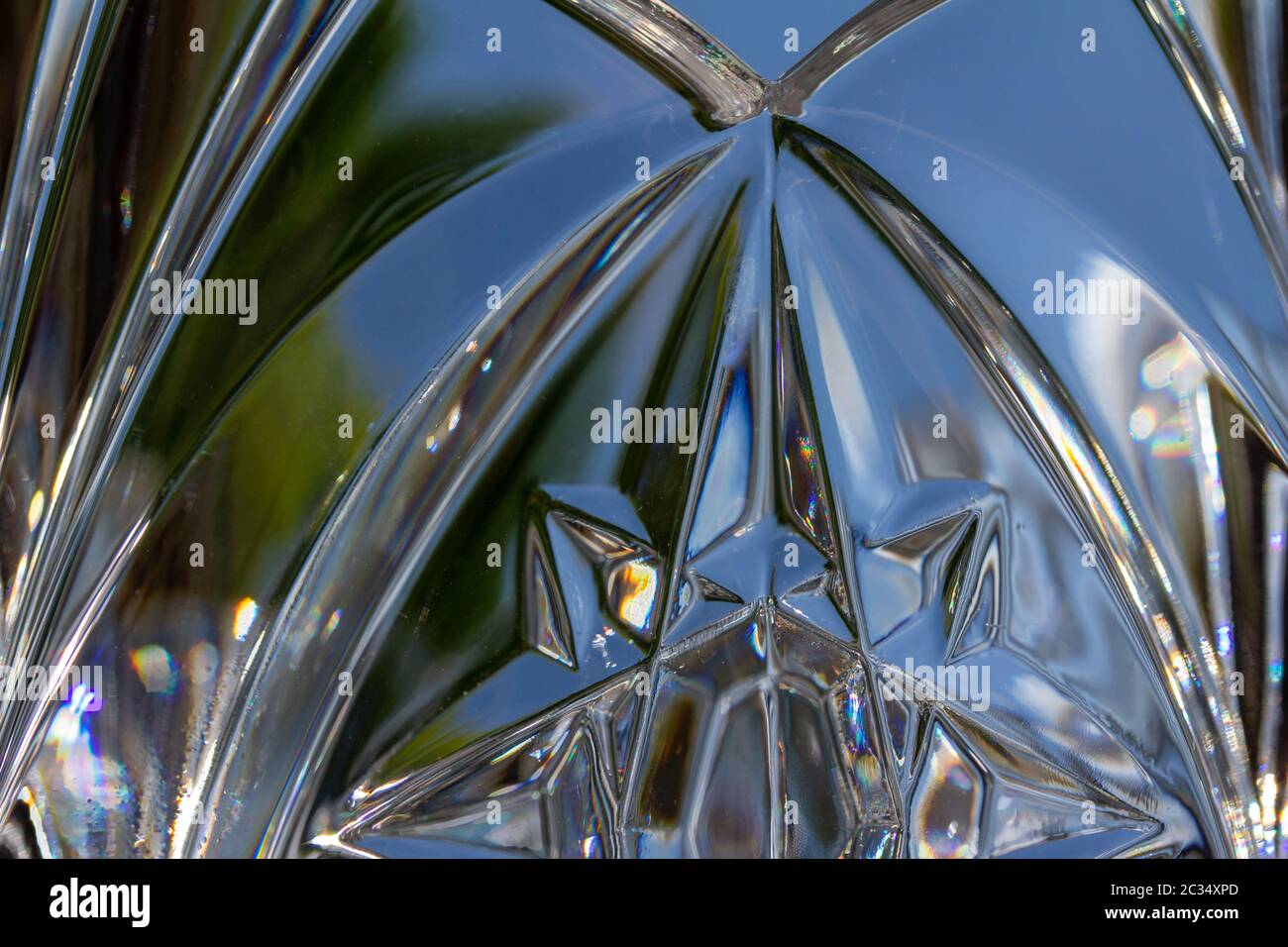 Macro abstract art background of beautiful lead crystal glass texture ...