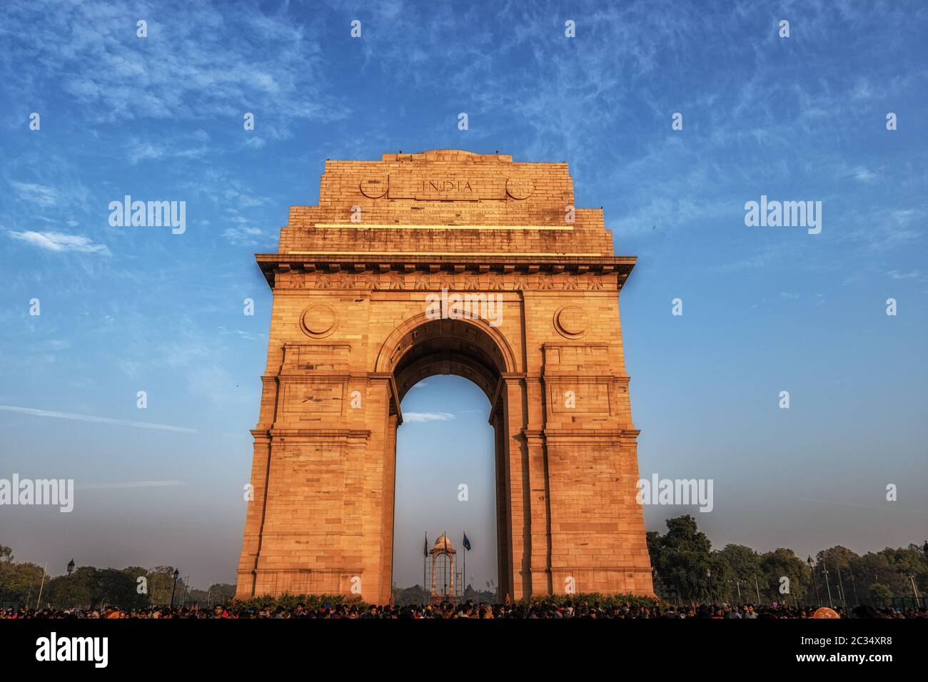 india gate during sunset Stock Photo - Alamy