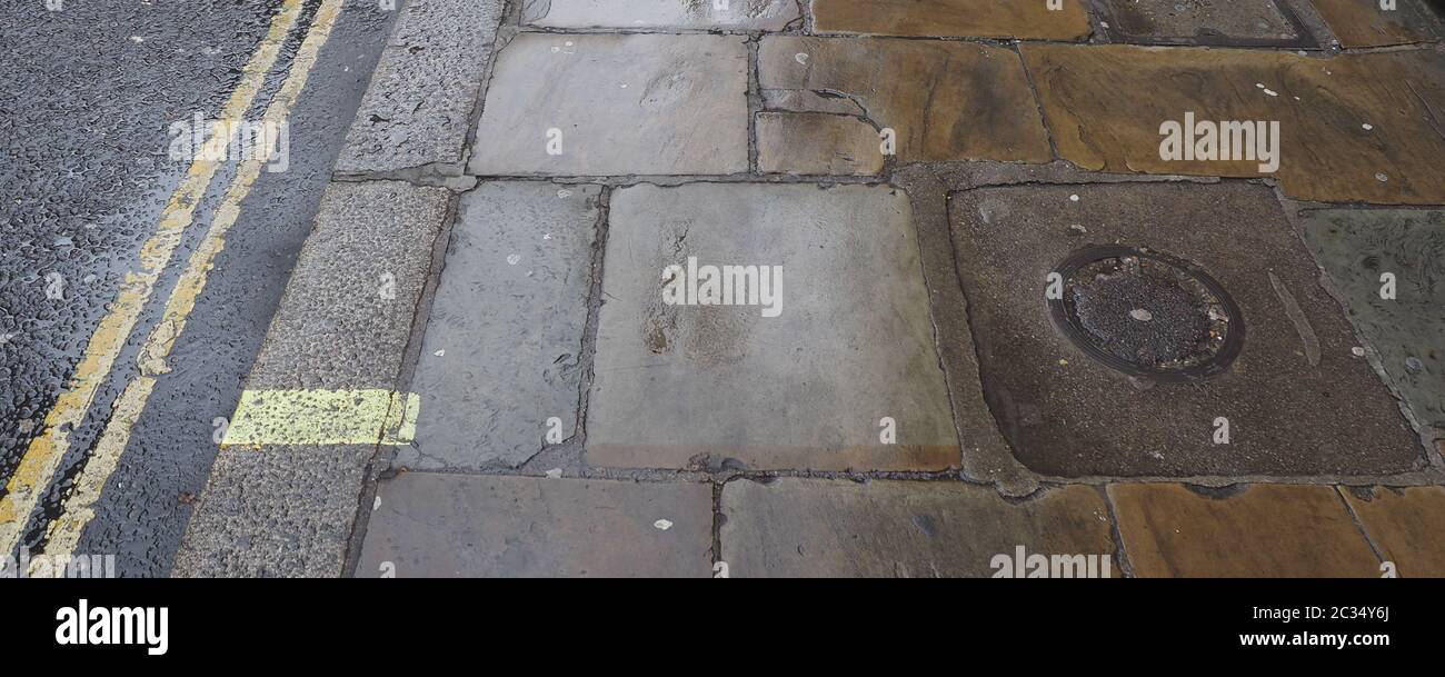 wide wet pavement useful as a background with copy space Stock Photo ...