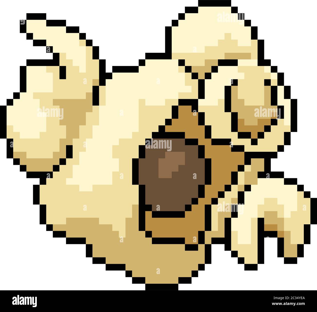 vector pixel art popcorn isolated cartoon Stock Vector Image & Art - Alamy