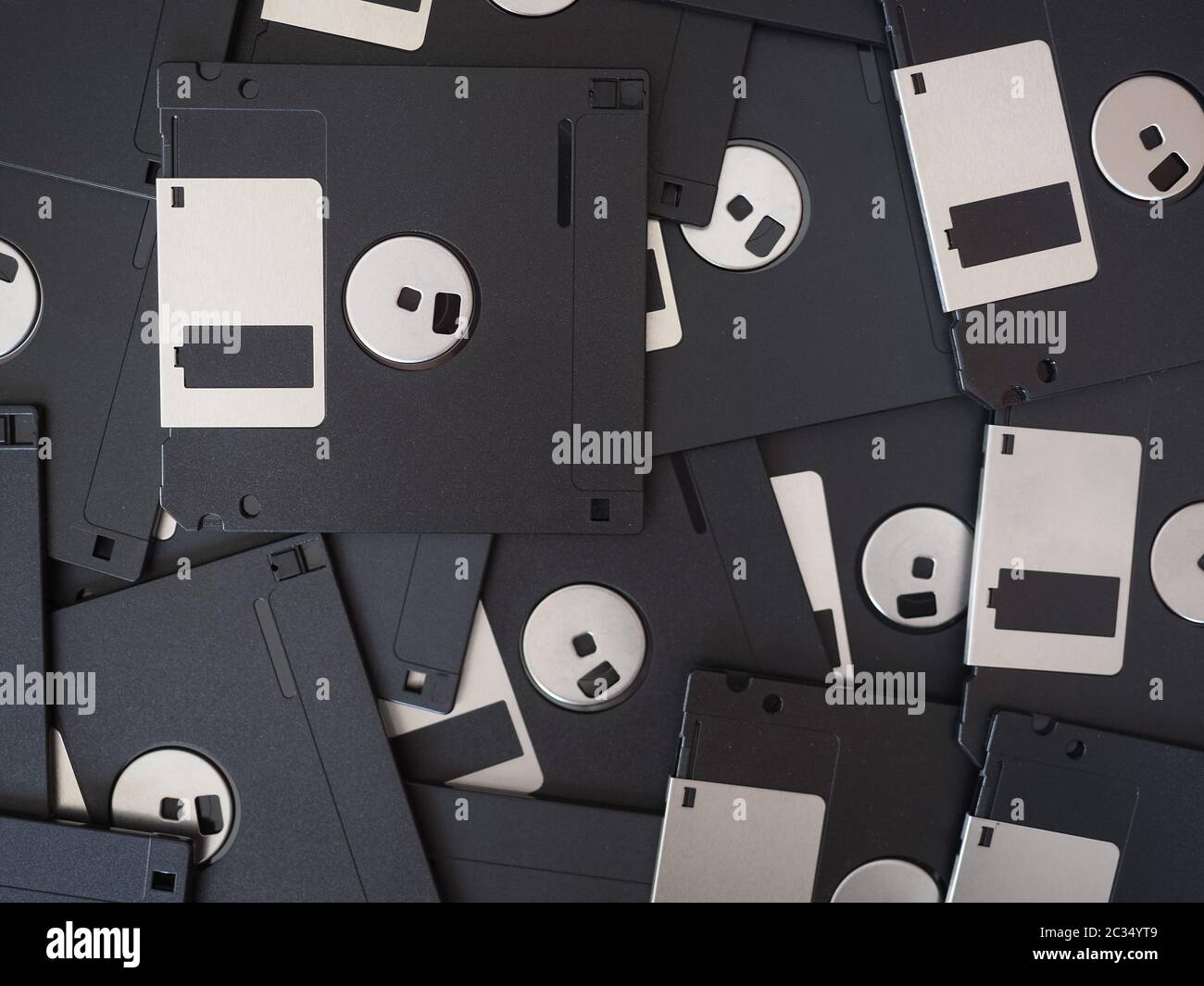 many magnetic diskettes for personal computer data storage Stock Photo ...